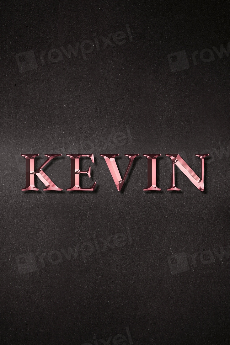 Kevin typography rose gold design | Free Photo - rawpixel