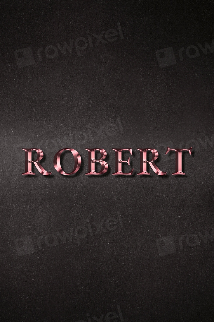 Robert typography metallic rose gold | Free Photo - rawpixel