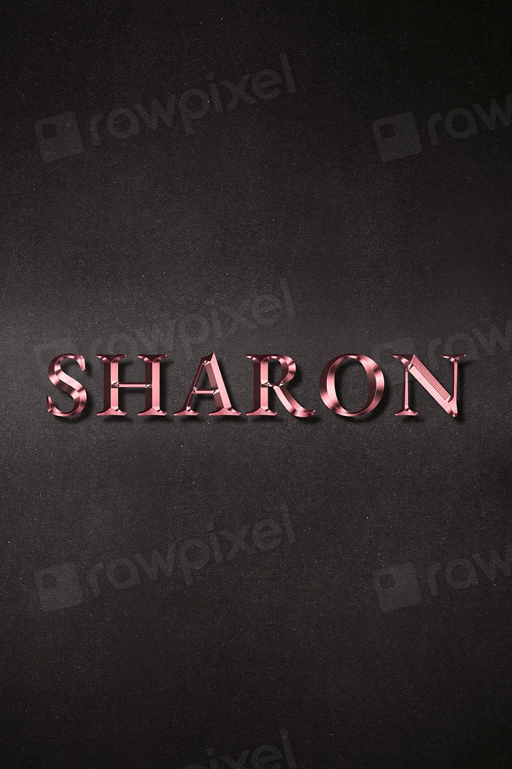 Sharon typography metallic rose gold | Free Photo - rawpixel