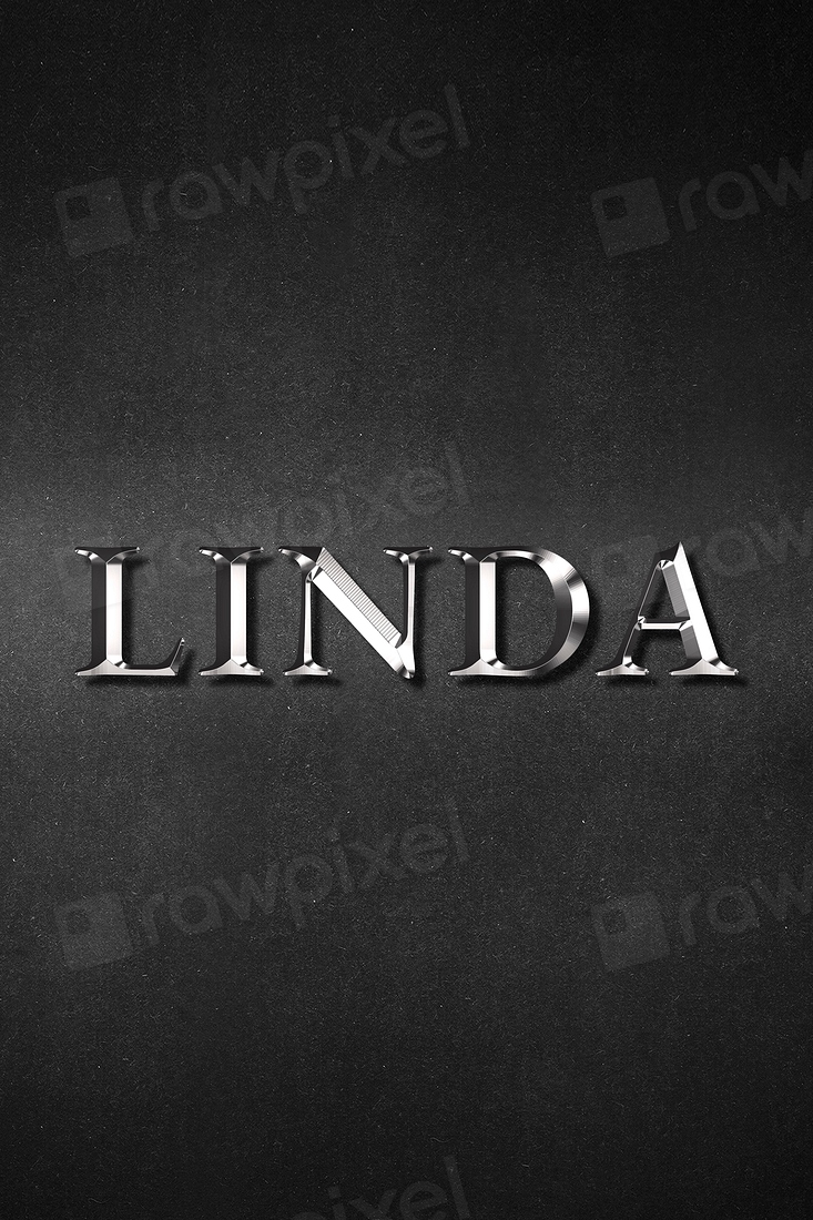 Linda typography silver metallic effect | Free Photo - rawpixel