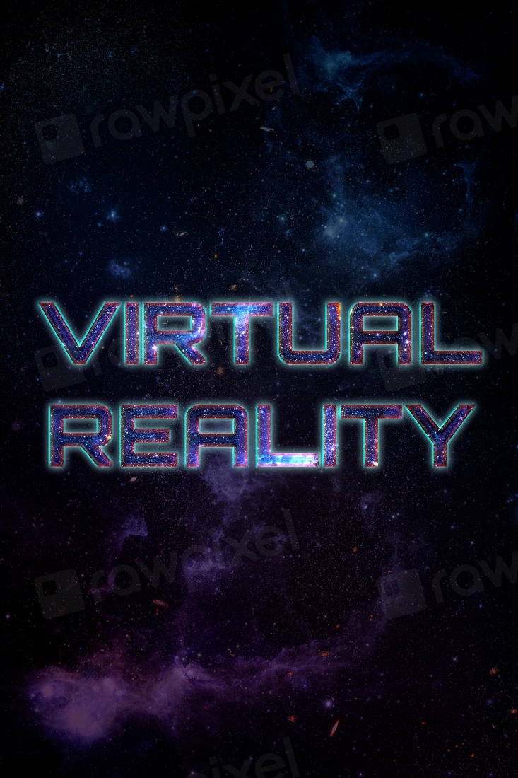 VIRTUAL REALITY word typography blue | Free Photo - rawpixel