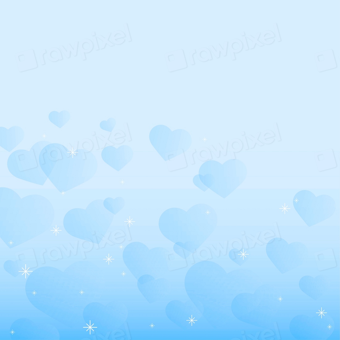Lovely blue background with hearts | Free Photo - rawpixel