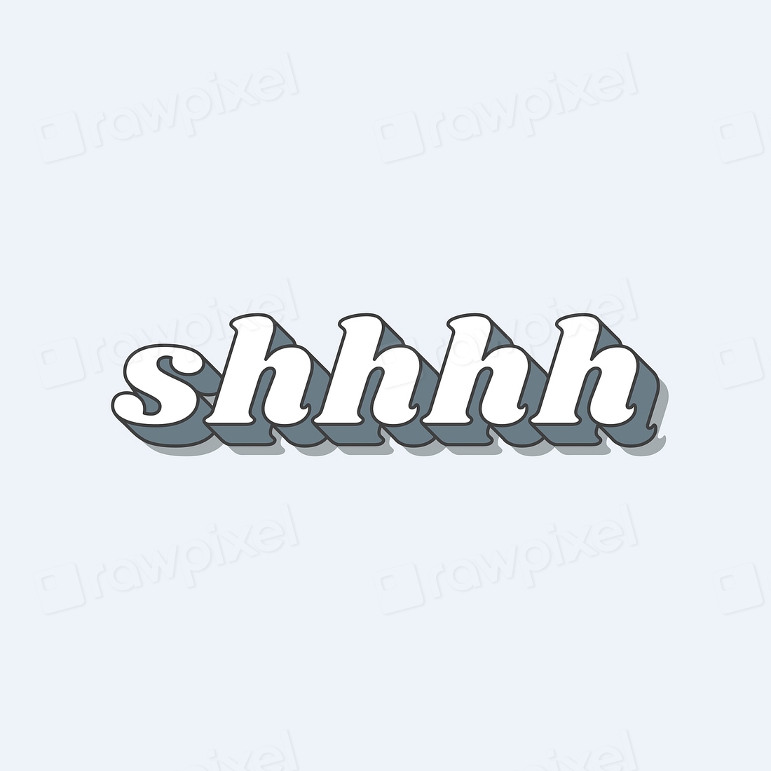 Shhhh word be quiet typography | Premium Vector - rawpixel