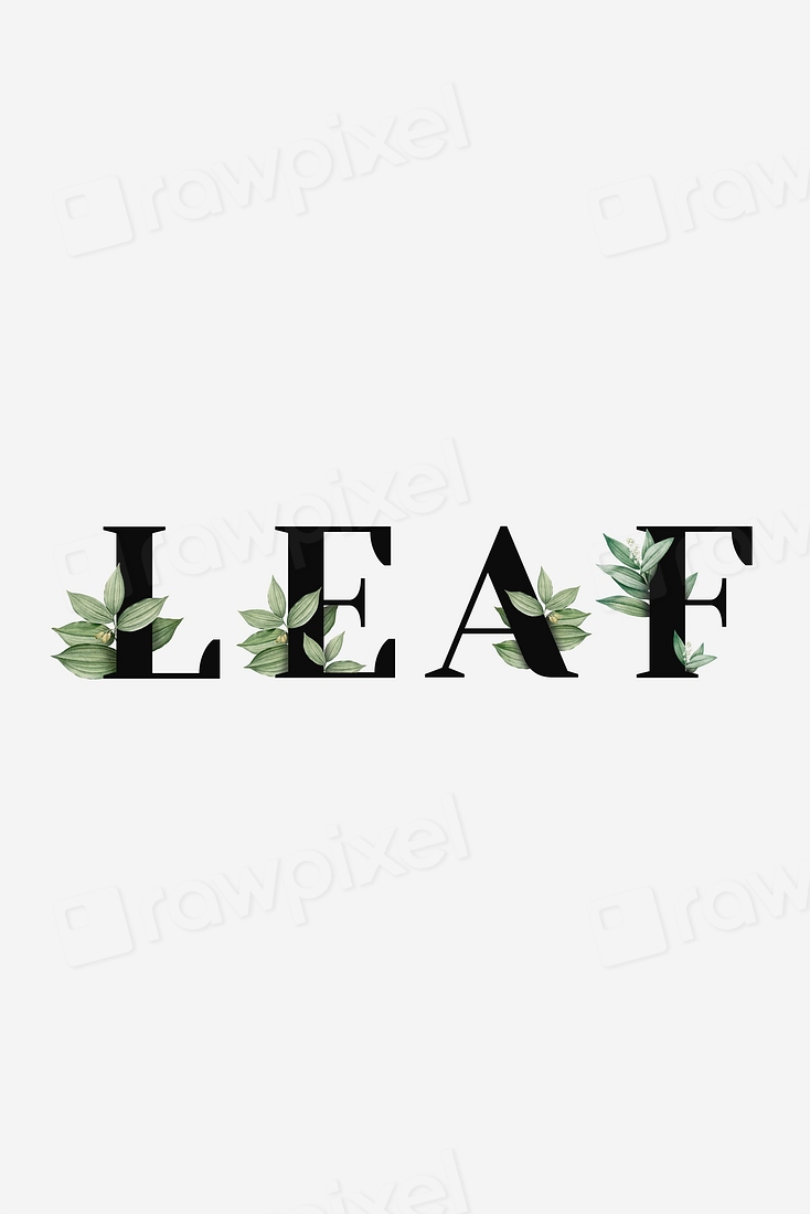 Botanical LEAF vector word black | Premium Vector - rawpixel