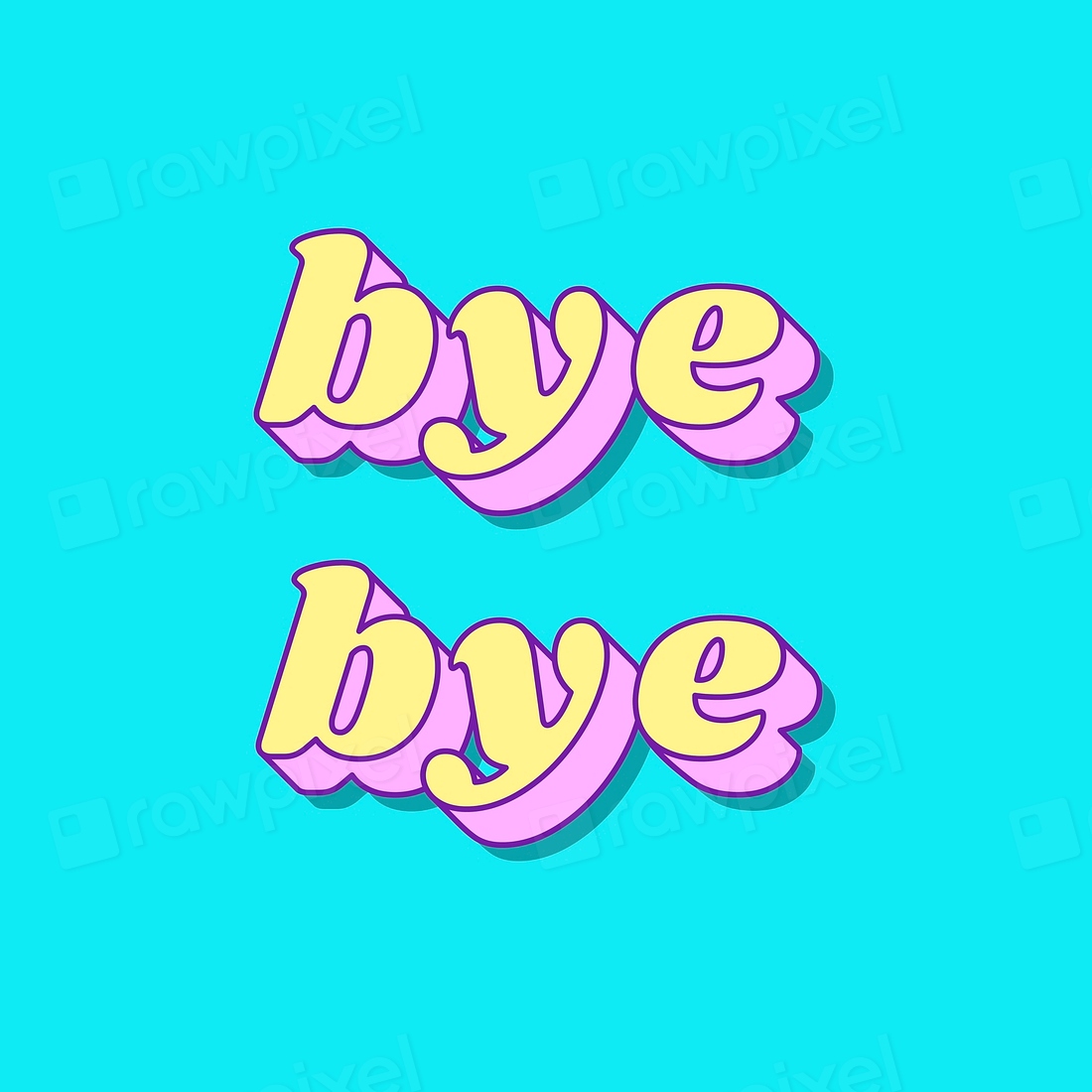 Bye Bye word retro typography | Free Vector - rawpixel