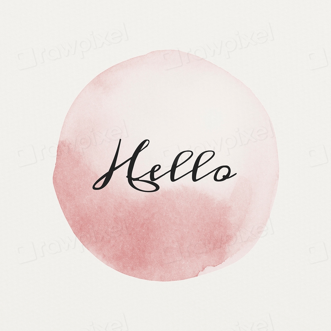Word hello calligraphy watercolor typography | Free Photo - rawpixel