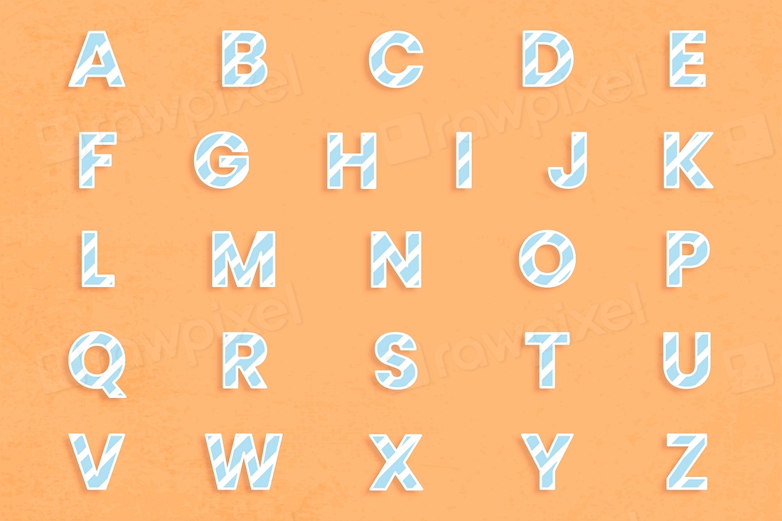 Abc alphabet set typography psd | Premium PSD - rawpixel