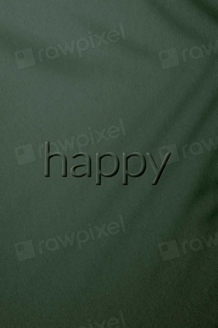 Word happy embossed textured plant | Free Photo - rawpixel