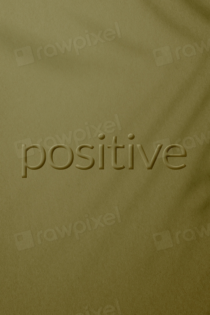 Word positive embossed textured typography | Free Photo - rawpixel