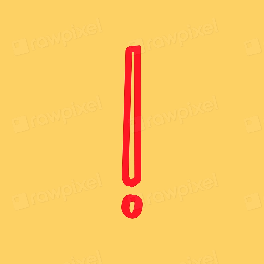 Doodle vector exclamation mark typography | Premium Vector - rawpixel