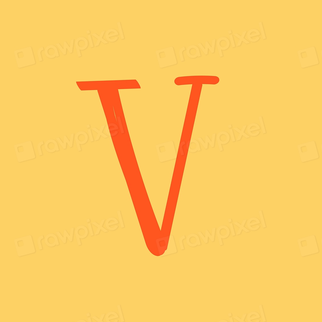 Letter V doodle vector typography | Premium Vector - rawpixel