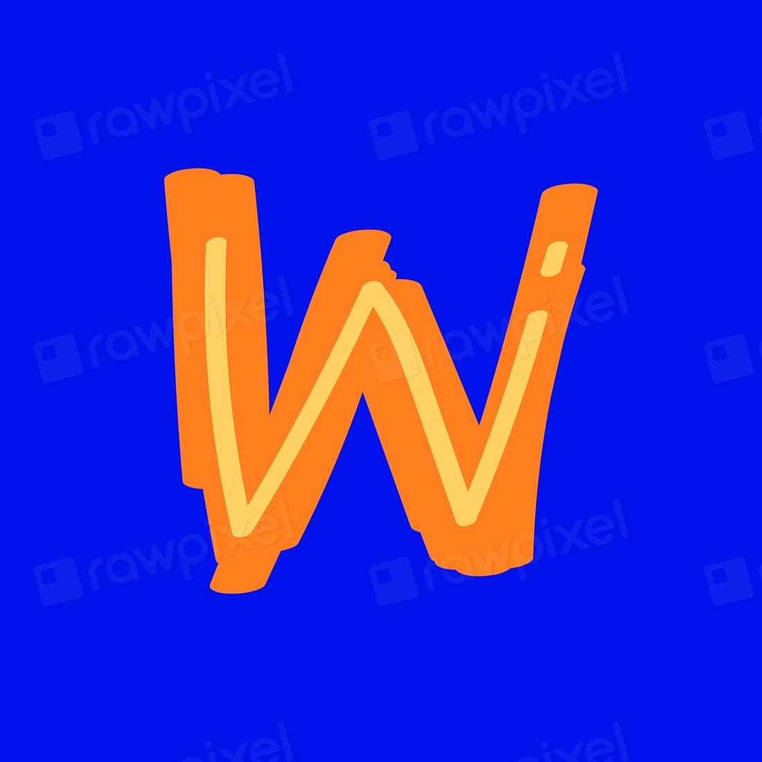 Letter W doodle vector typography | Premium Vector - rawpixel