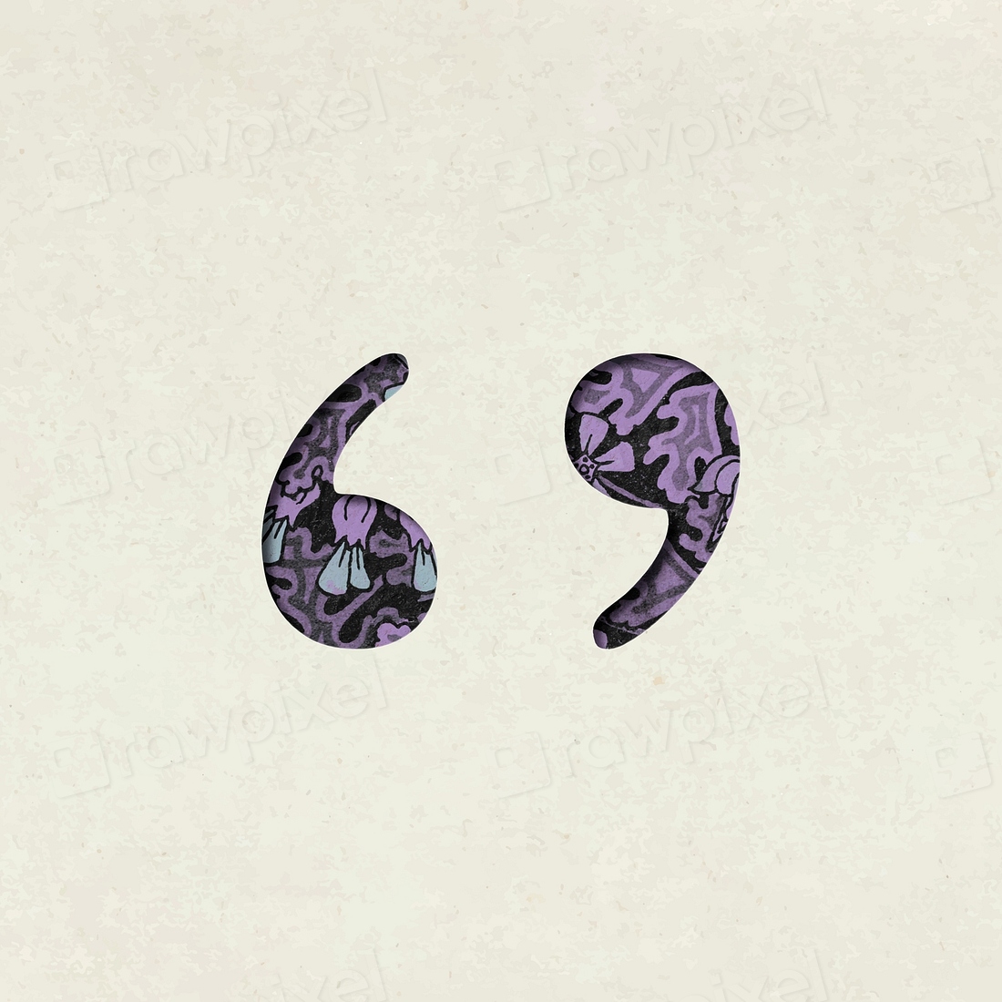 Vintage purple Apostrophe vector symbol | Premium Vector - rawpixel