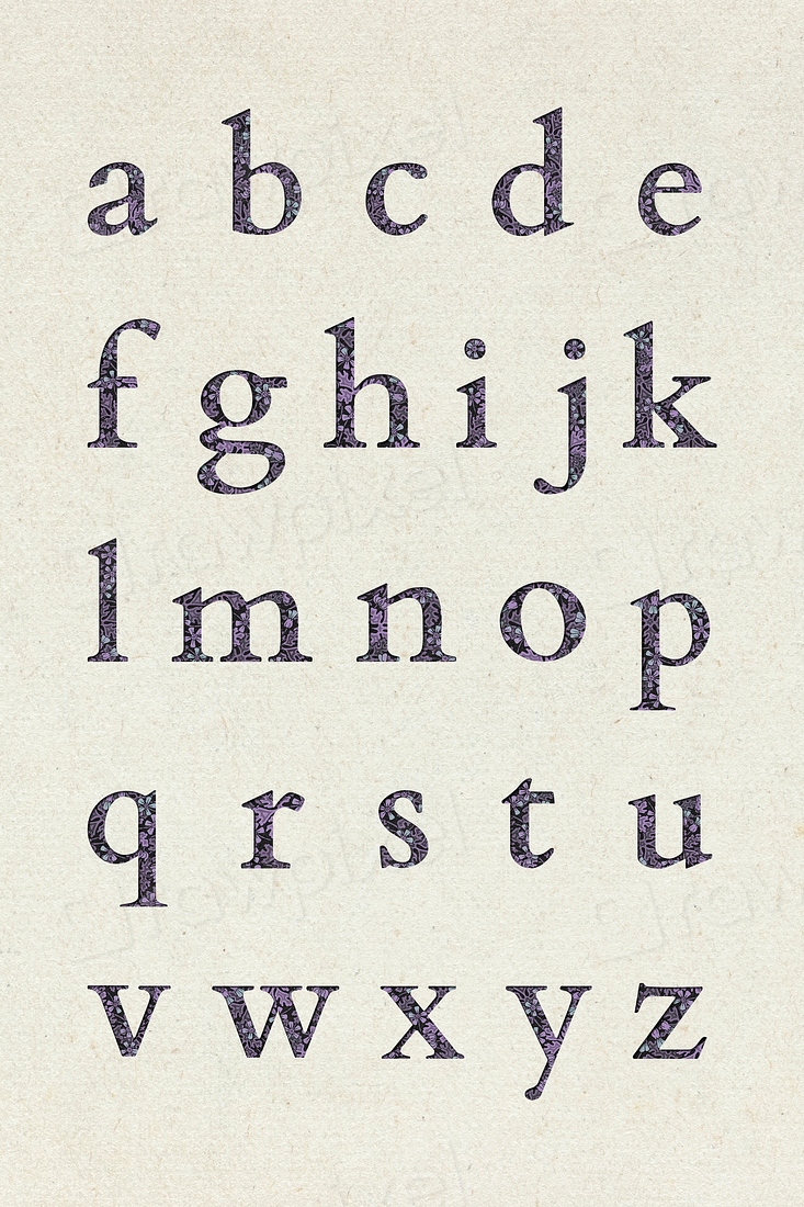 Floral patterned alphabet letter psd | Premium PSD - rawpixel