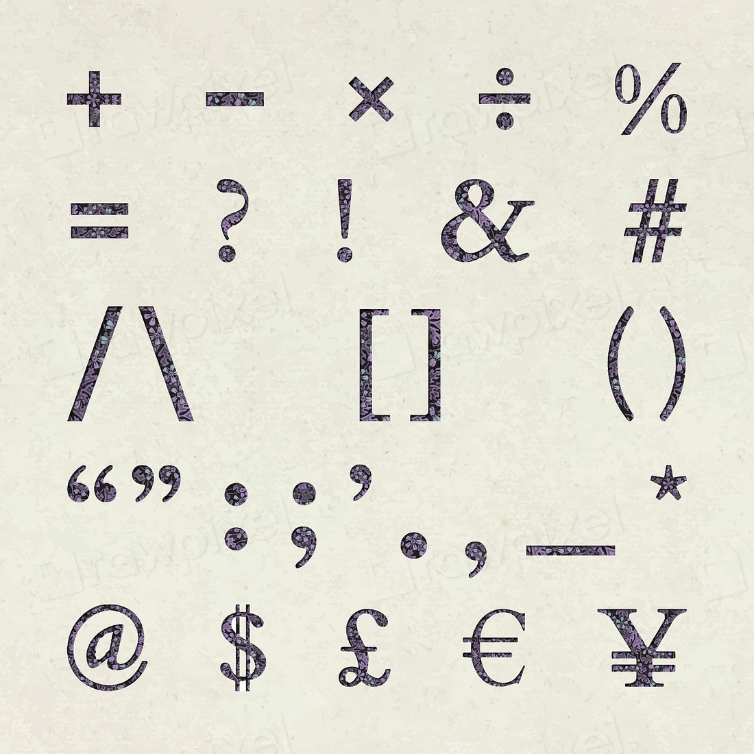 Vector botanical pattern sign collection | Premium Vector - rawpixel