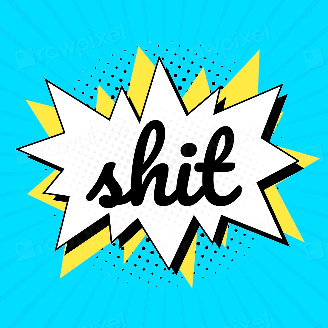 Shit text comic typeface clipart | Free Photo - rawpixel