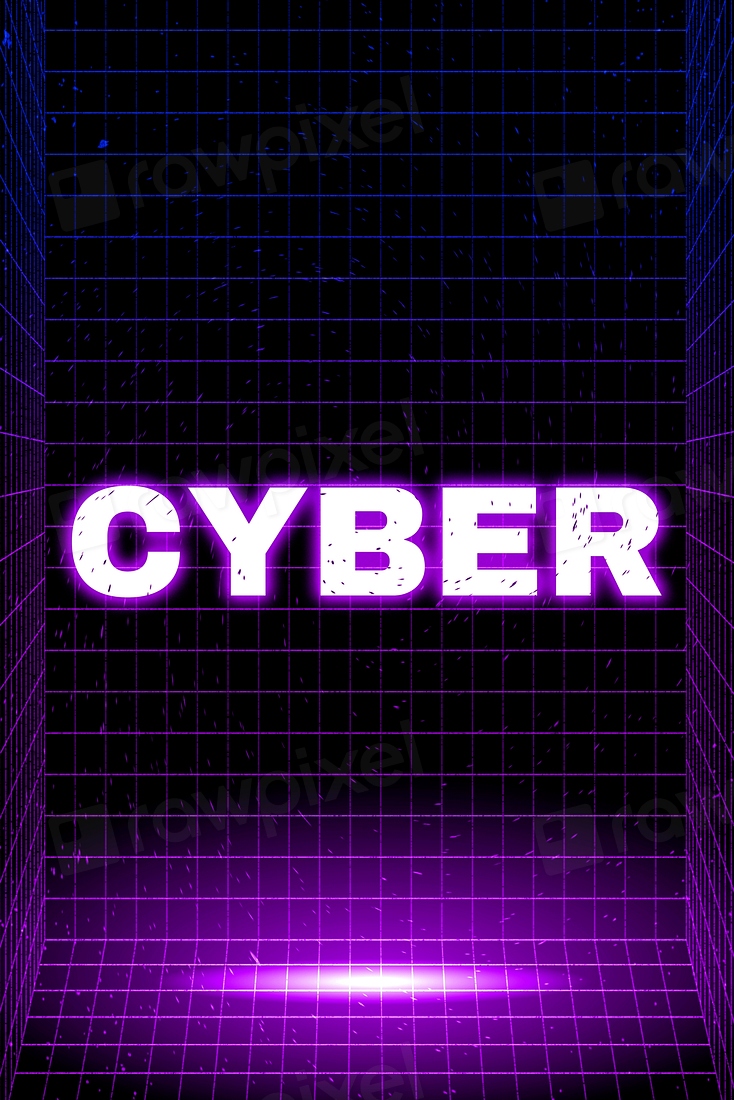 Text cyber neon synthwave word | Free Photo - rawpixel