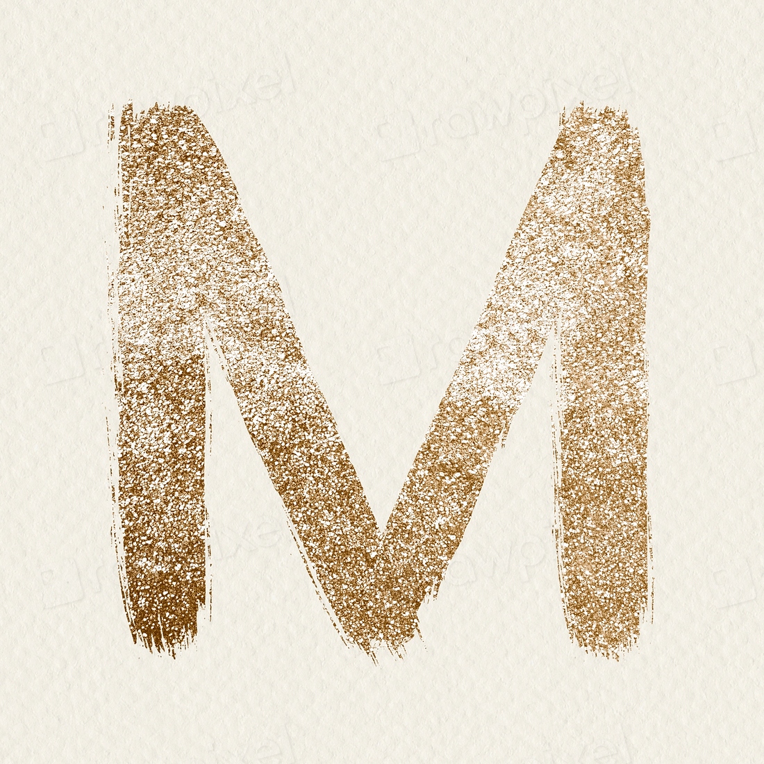 Gold m letter psd glitter | Premium PSD - rawpixel