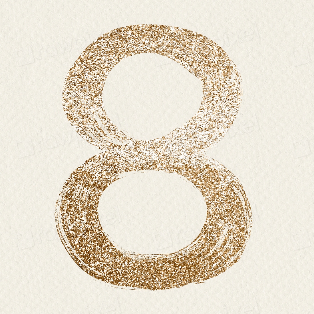 Gold glitter 8 number psd | Premium PSD - rawpixel