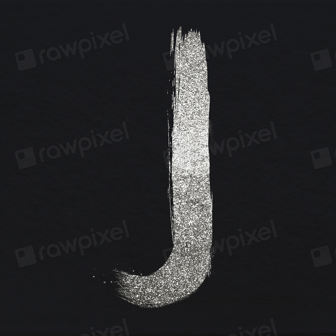 Silver glitter j letter psd | Premium PSD - rawpixel