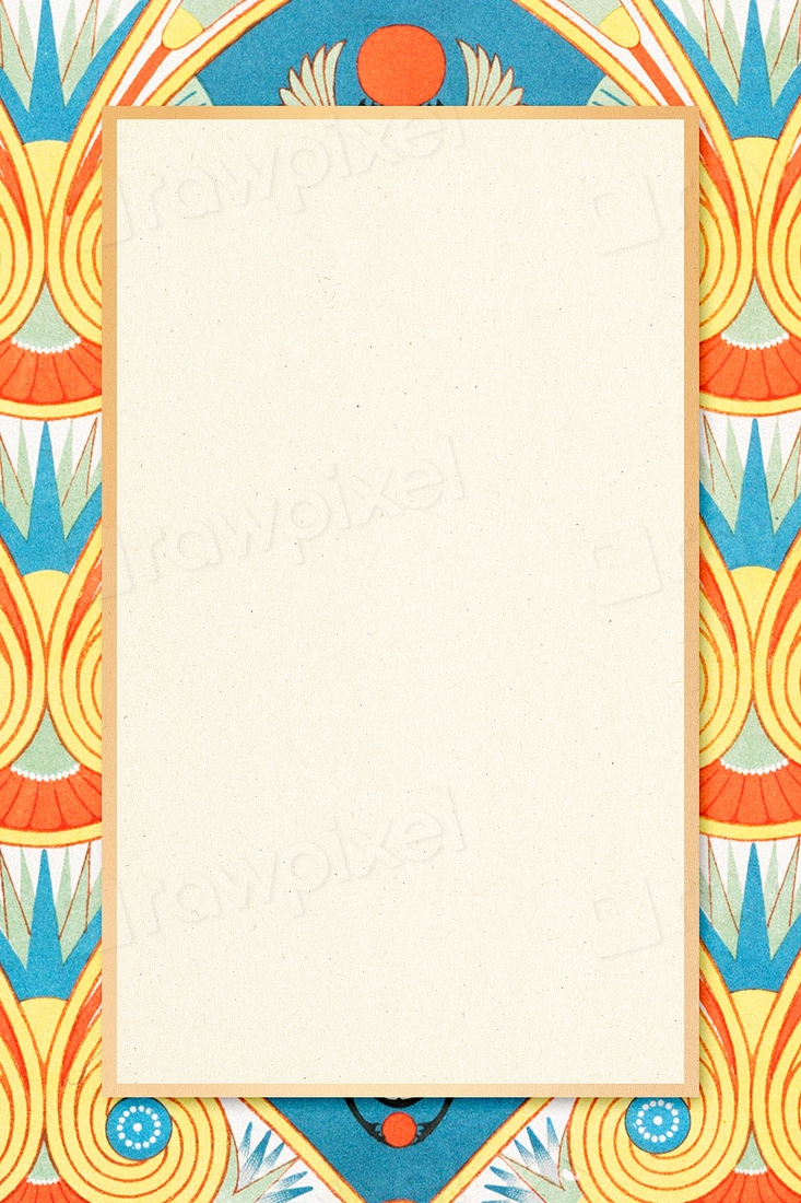Colorful Egyptian patterned frame ornamental | Premium Photo - rawpixel