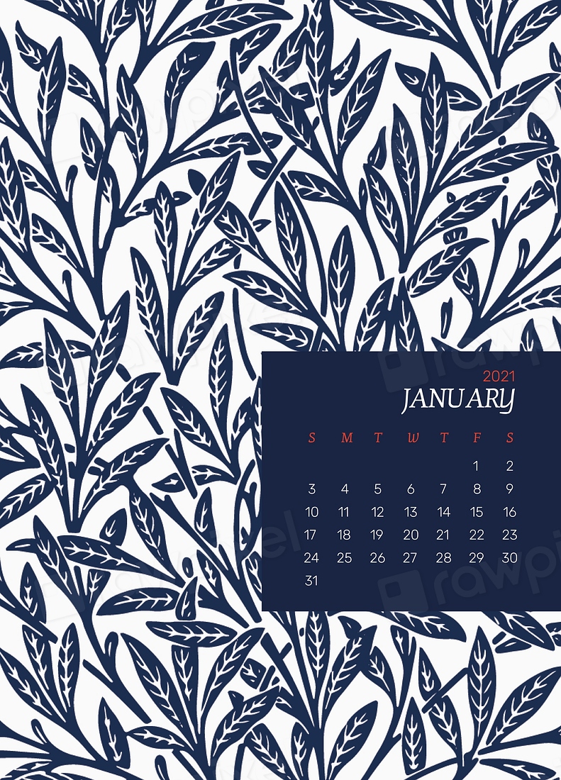 Calendar 2021 January editable template | Premium PSD - rawpixel