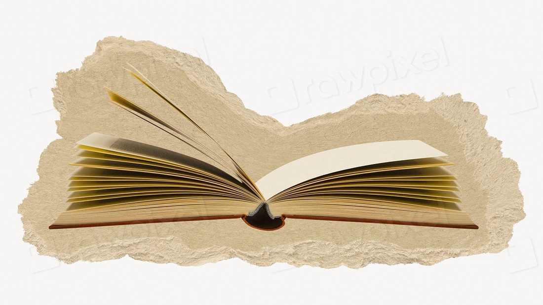 Open book, ripped paper collage | Premium Photo - rawpixel