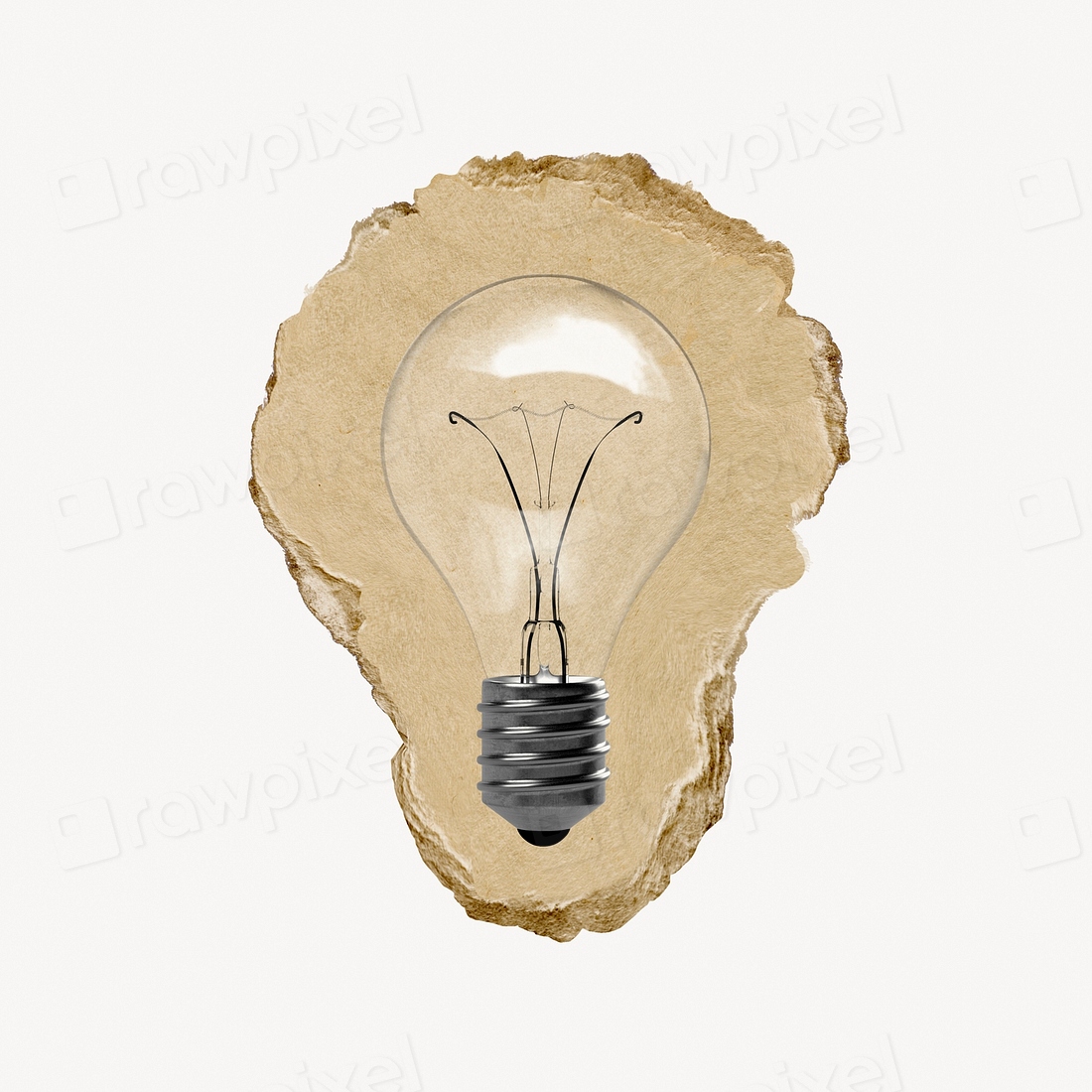 Light bulb, ripped paper collage | Premium Photo - rawpixel