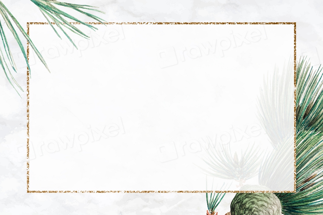Winter pine tree frame vector | Premium Vector - rawpixel