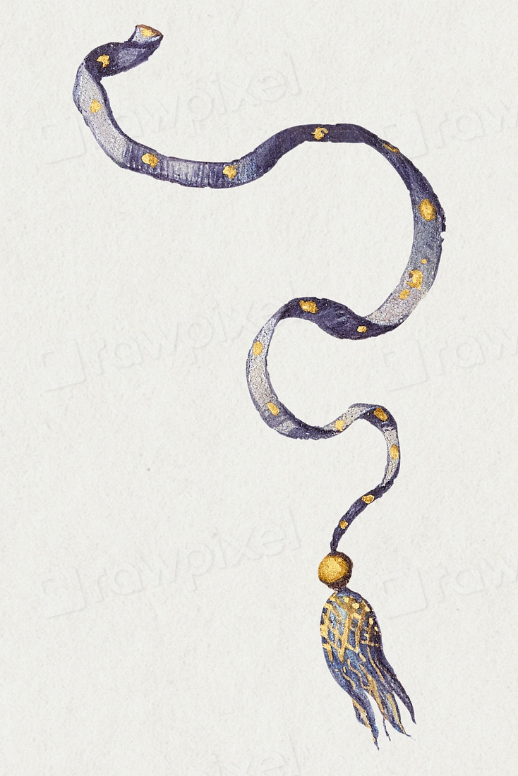 Heraldic ribbon gold tassel psd | Premium PSD - rawpixel