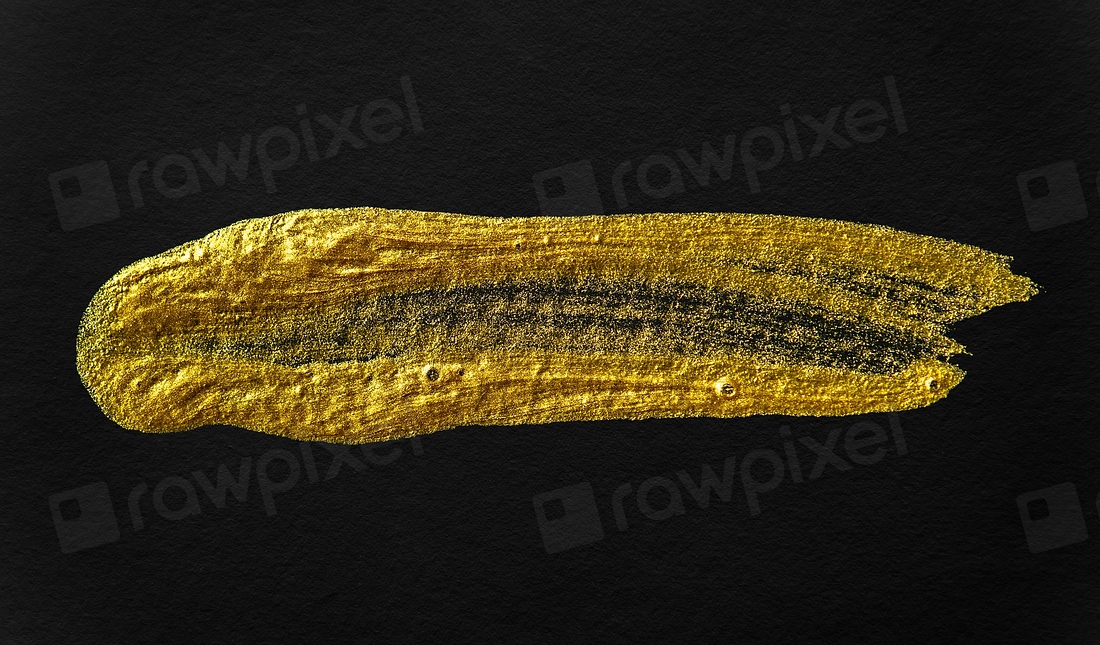 Gold metallic brush stroke black | Premium PSD - rawpixel