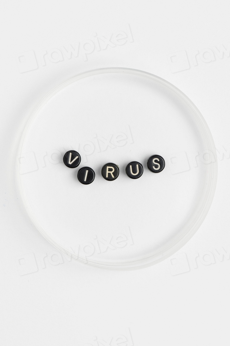 Virus text beads lettering typography | Free Photo - rawpixel