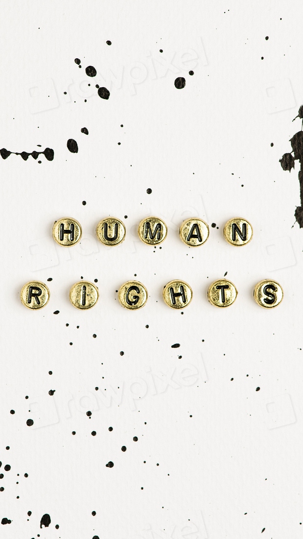 Gold human rights word beads | Free Photo - rawpixel
