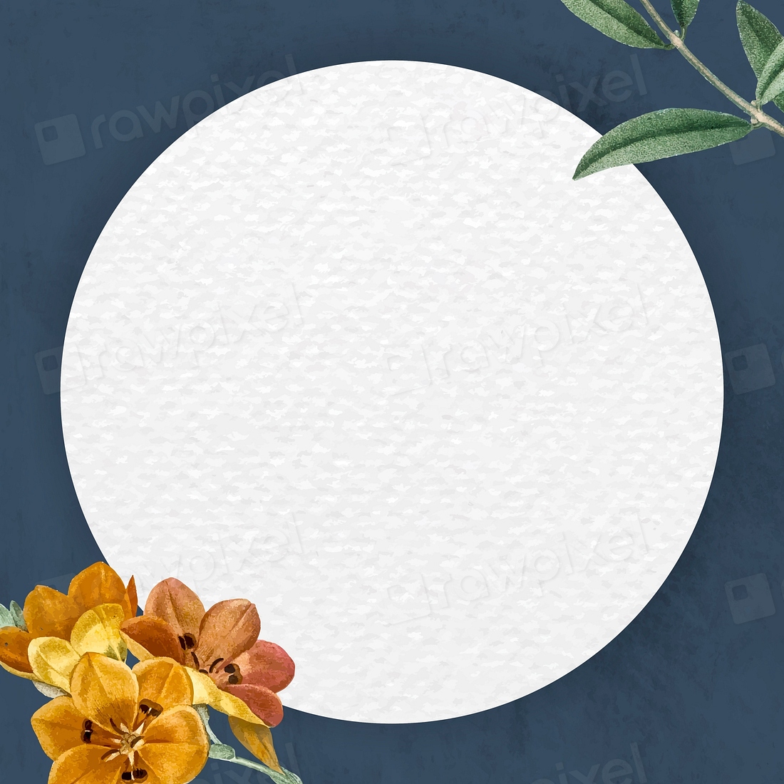 Round floral frame design vector | Premium Vector - rawpixel