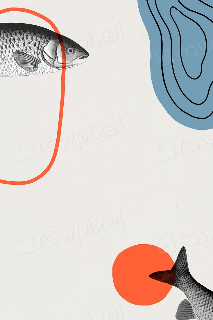 Vintage fish frame art vector | Premium Vector - rawpixel