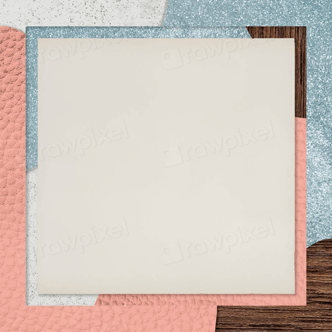 Frame on pink and blue | Premium Vector - rawpixel