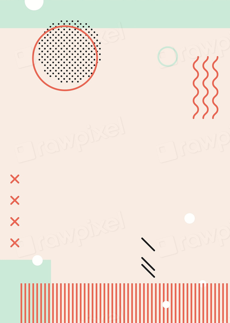 Pastel Memphis invitation card | Premium Photo - rawpixel