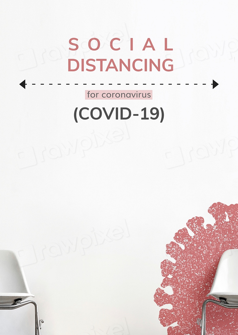 Coronavirus social distancing poster template | Free Vector Template ...