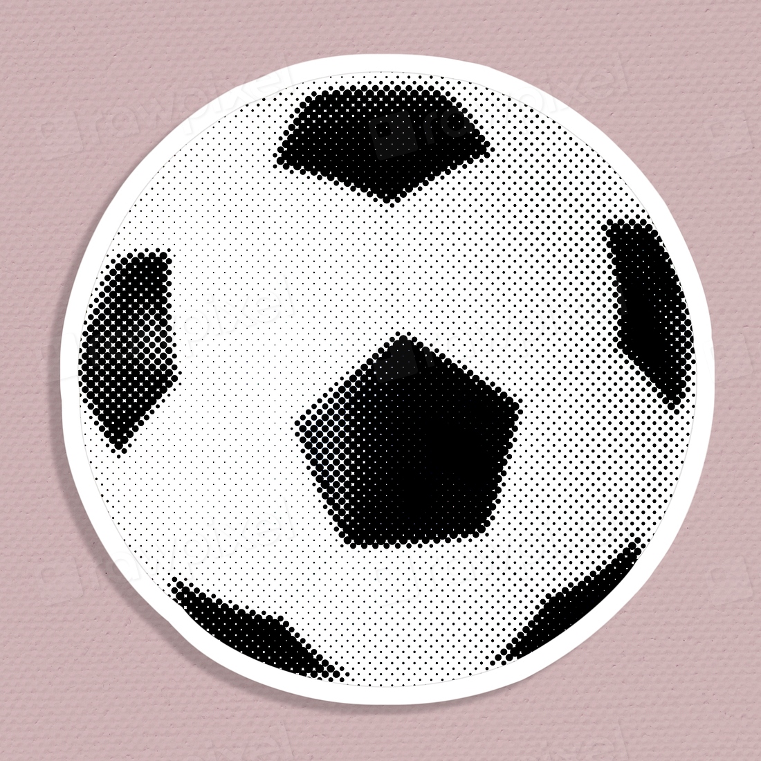 Halftone football sticker | Premium PSD - rawpixel