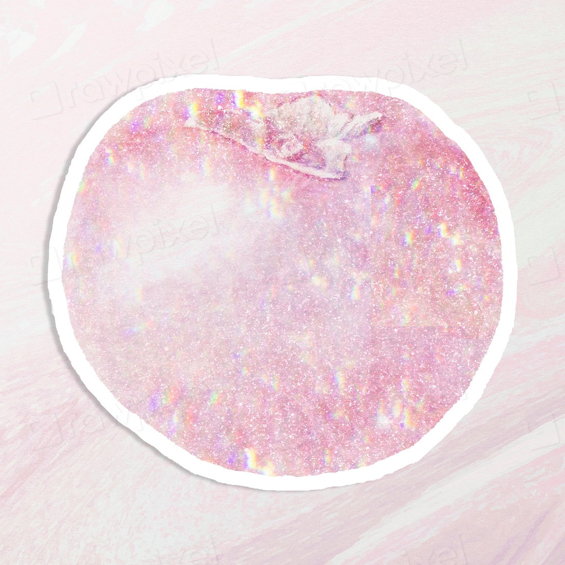 Sparkling pink persimmon holographic style | Premium PSD - rawpixel