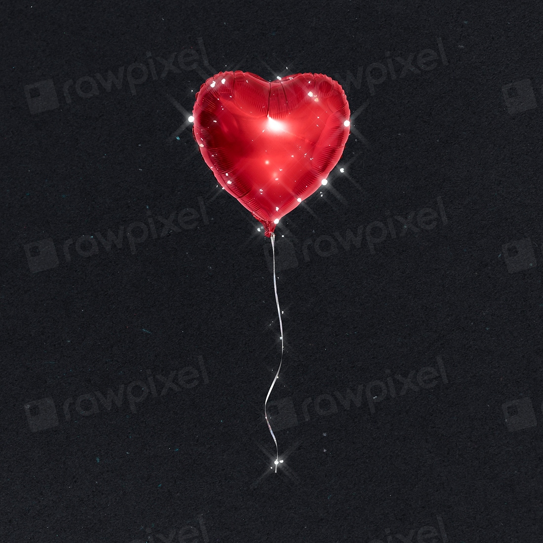 Sparkling heart shaped balloon design | Premium PSD - rawpixel