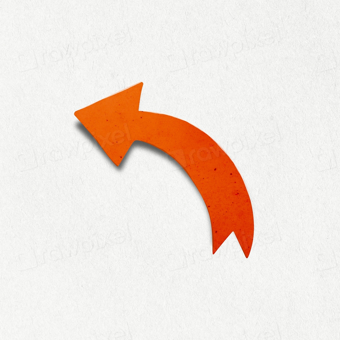 Fire orange turn left arrow | Premium PSD - rawpixel