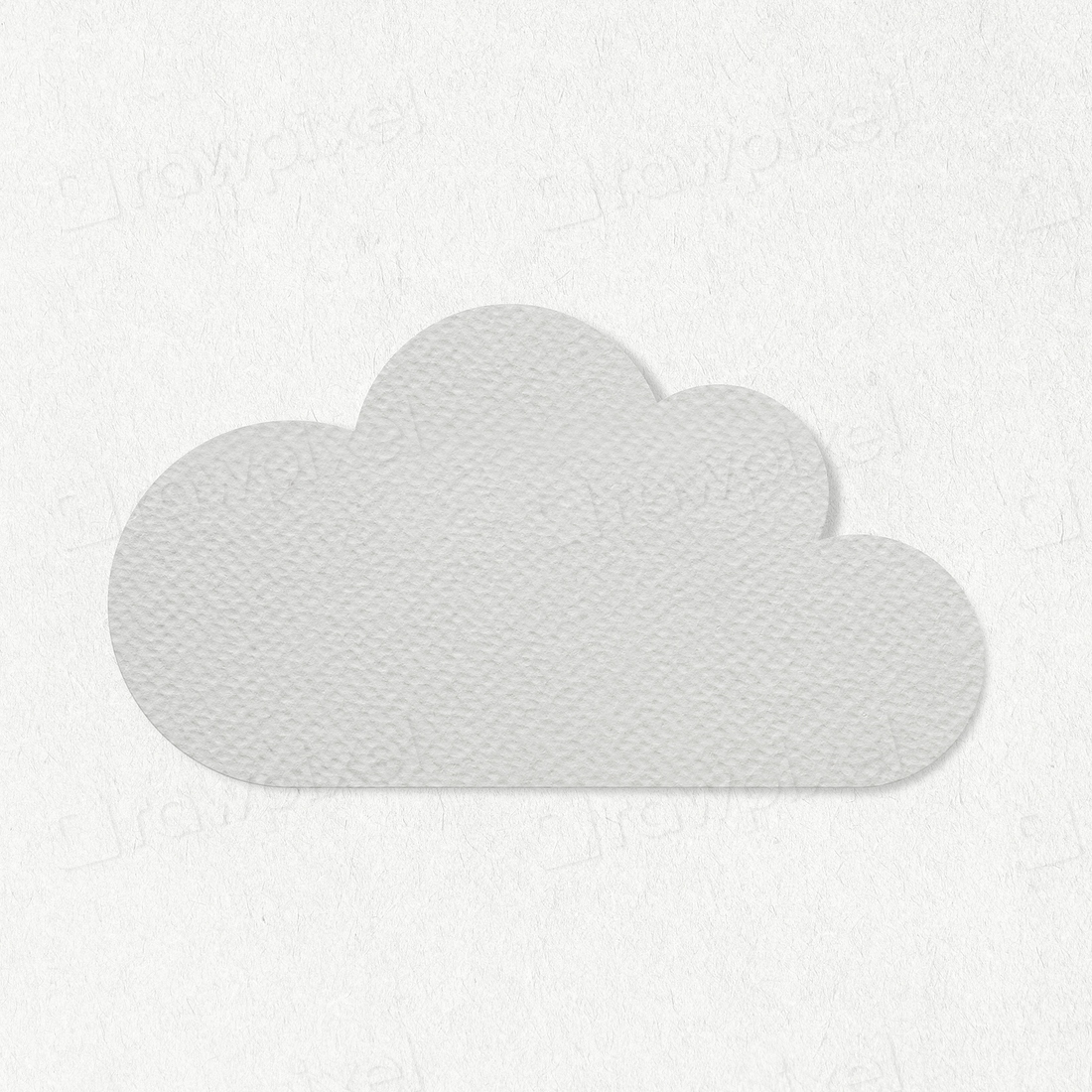 Gray textured paper cloud design | Premium PSD - rawpixel