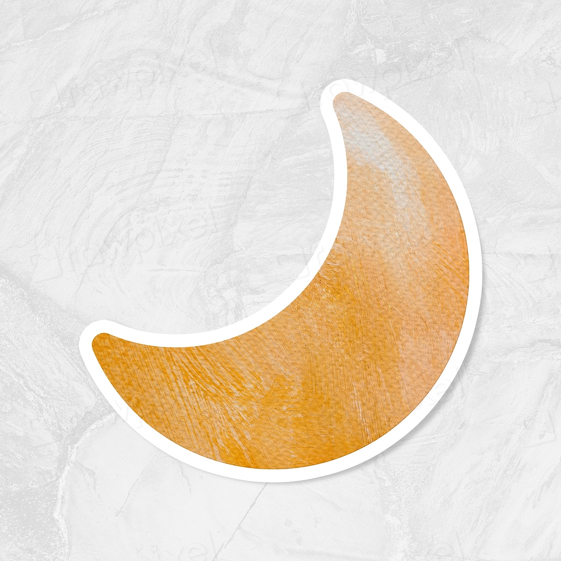 Watercolor textured paper crescent moon | Premium PSD - rawpixel