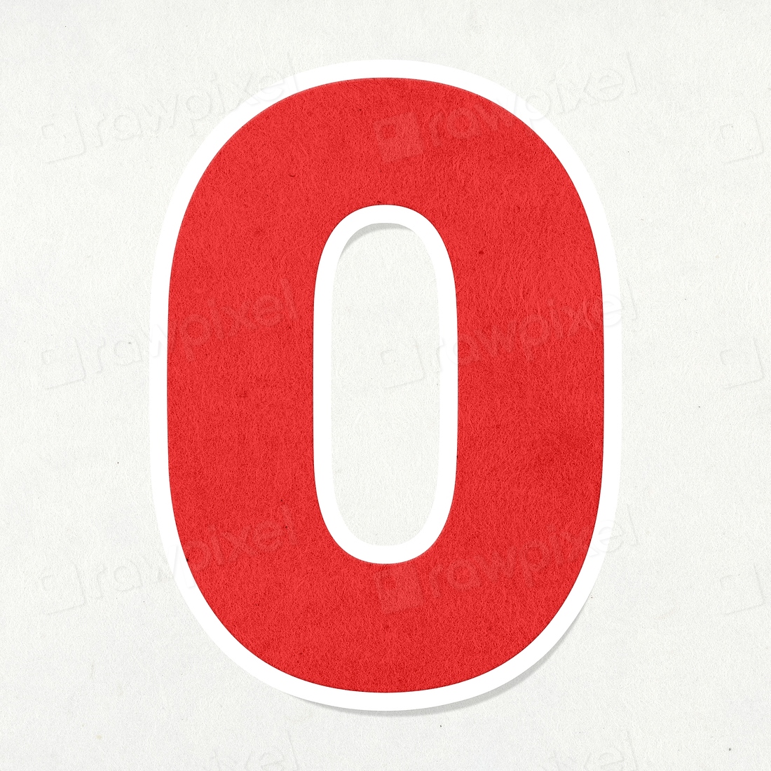 Red number zero sticker design | Premium PSD - rawpixel