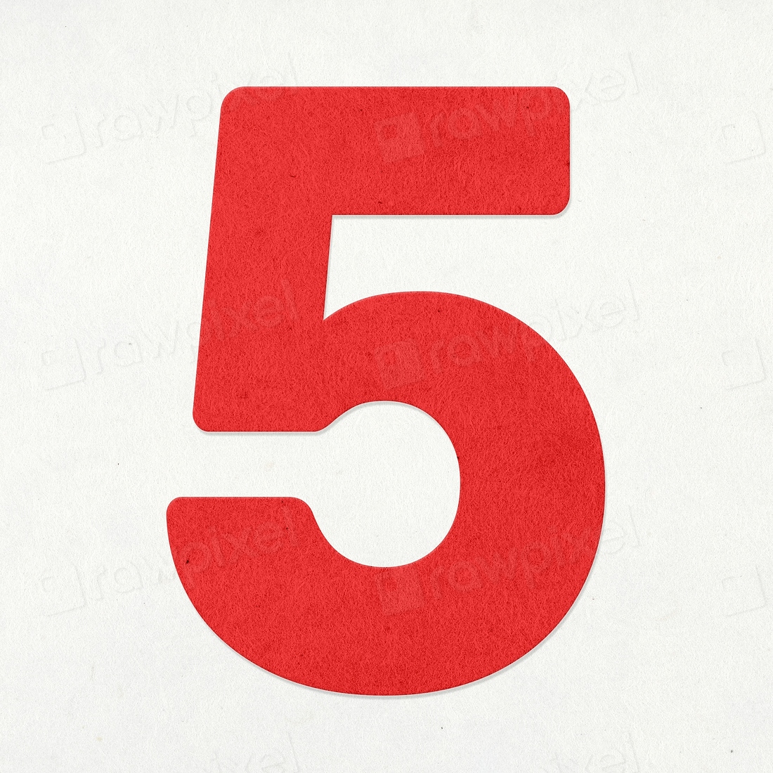 Red number five sticker design | Premium PSD - rawpixel