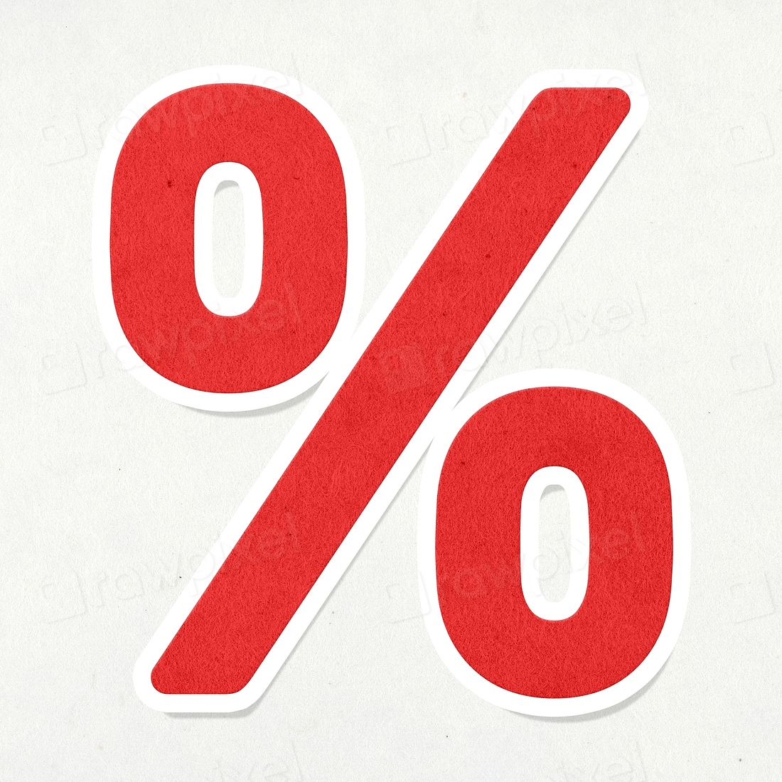 Red percent icon sticker | Premium PSD - rawpixel
