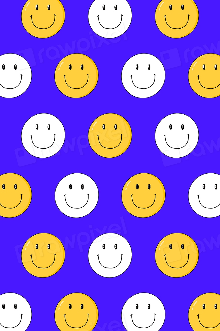 Smiley patterned blue background | Free Photo - rawpixel