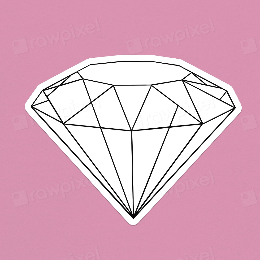 Psd luxury diamond gem sticker | Premium PSD - rawpixel