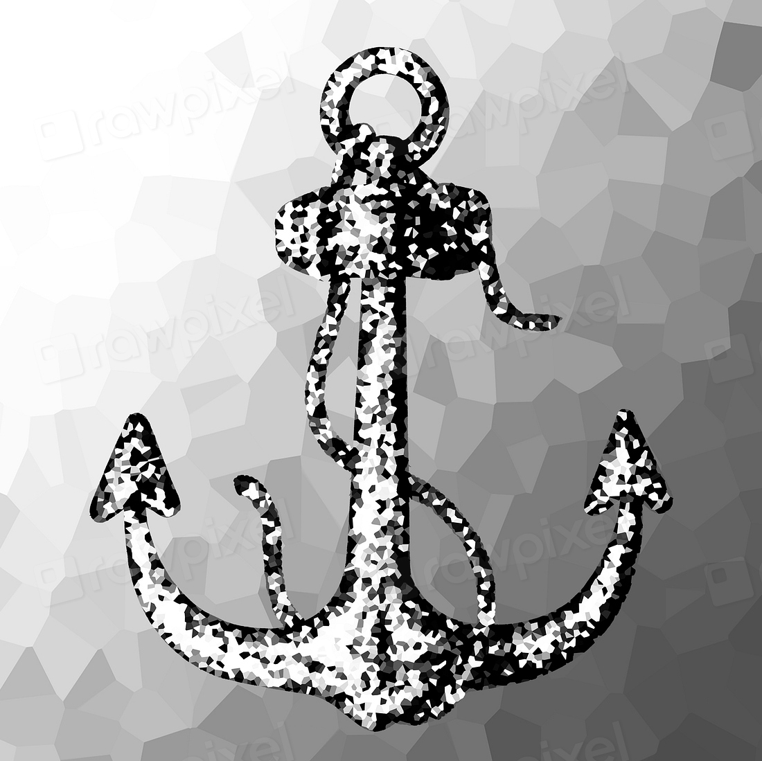 Crystallized style anchor illustration design | Free PSD - rawpixel